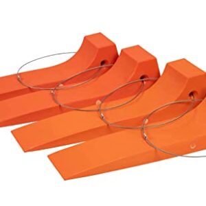 Mytee Products (4 Pack) Tire Skates for Tow Truck Wrecker Rollback Carrier Safety Orange