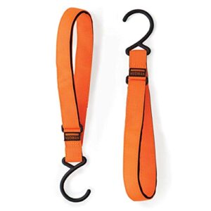 hudman works strap & hook, bright orange, 30"