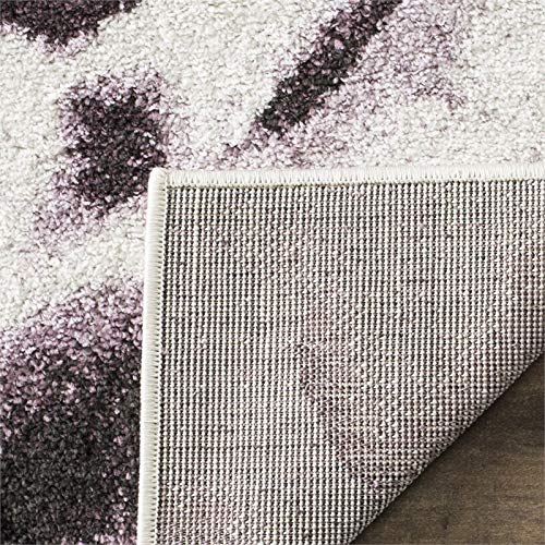 SAFAVIEH Adirondack Collection Accent Rug - 2'6" x 4', Ivory & Purple, Floral Watercolor Design, Non-Shedding & Easy Care, Ideal for High Traffic Areas in Entryway, Living Room, Bedroom (ADR127L)