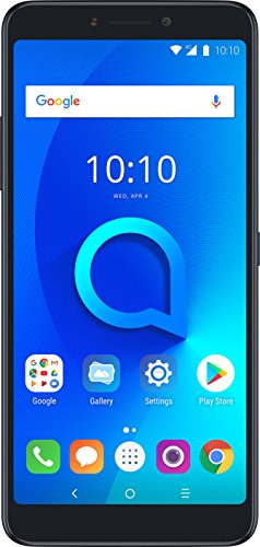 Alcatel 3V Unlocked Smartphone (AT&T/T-Mobile) - 6" 18:9 HD Display, 12MP Rear Dual Camera, Android 8.0 Oreo - Spectrum Black (U.S. Warranty)