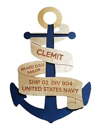 Personalized US Navy PIR Door Decorations | Bootcamp Graduation Banner | Anchor Wall Decor | US Navy Party Decorations