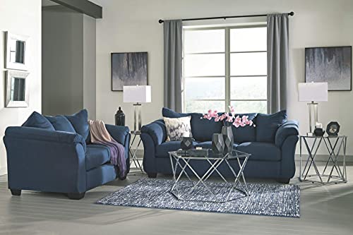 Signature Design by Ashley Darcy Casual Plush Sofa, Dark Blue