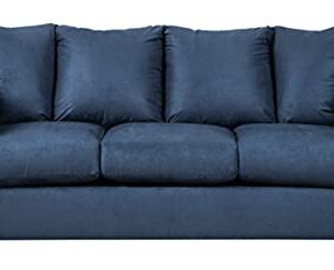 Signature Design by Ashley Darcy Casual Plush Sofa, Dark Blue