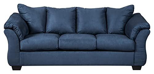 Signature Design by Ashley Darcy Casual Plush Sofa, Dark Blue