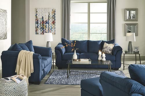 Signature Design by Ashley Darcy Casual Plush Sofa, Dark Blue