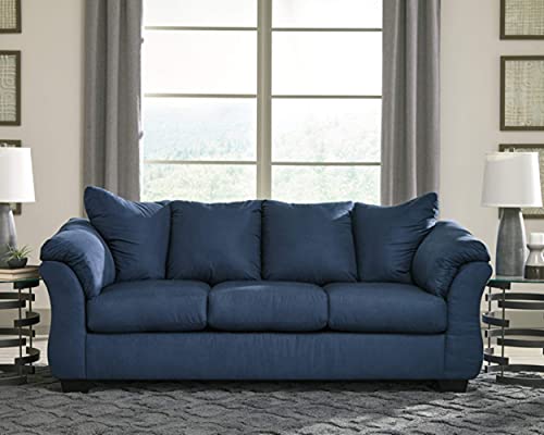 Signature Design by Ashley Darcy Casual Plush Sofa, Dark Blue