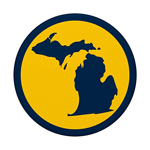 Cute Unique Blue & Maize State of Michigan PACJ1302 PopSockets PopGrip: Swappable Grip for Phones & Tablets