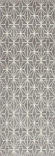 Jill Zarin Uptown Collection Area Rug - Fifth Avenue (2' 2" x 6' 1" Runner, Gray/ Ivory)