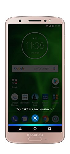 Moto G6 with Alexa Hands-Free – 32 GB – Unlocked (AT&T/Sprint/T-Mobile/Verizon) – Oyster Blush - Prime Exclusive Phone