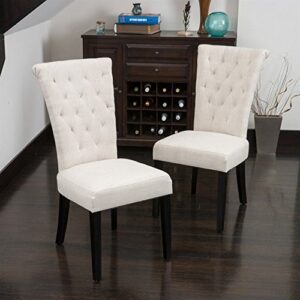 Christopher Knight Home Venetian Dining Chairs, 2-Pcs Set, Light Beige