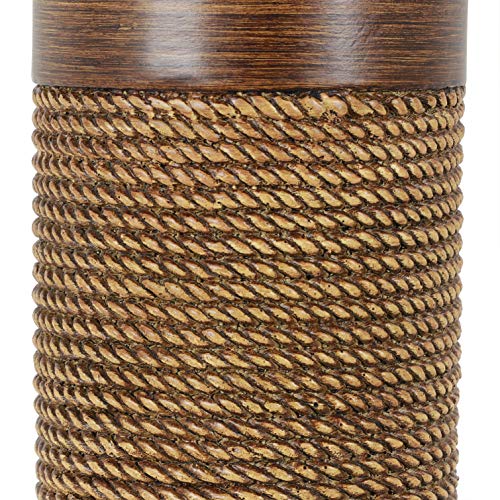 Decor Therapy TL15455 Cali Rope Wrapped Polyresin Accent Lamp, Natural, Faux Wood