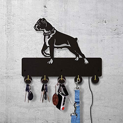 The Geeky Days Lovely Boxer Dog Design Bathroom Living Room Decor Wall Hook with LED Backlight Animals Coat Bags Clothes Coat Hook Keys Holder Towel Hook Dog Lover Gift