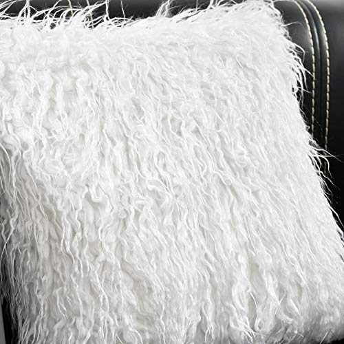 Lush Decor Luca Decorative Throw Pillow, 18" X 18", White