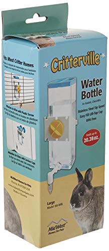 MidWest Homes for Pets Large Animal Water Bottle | Ideal for Hamsters, Mice, Guinea Pigs & Rabbits, Large