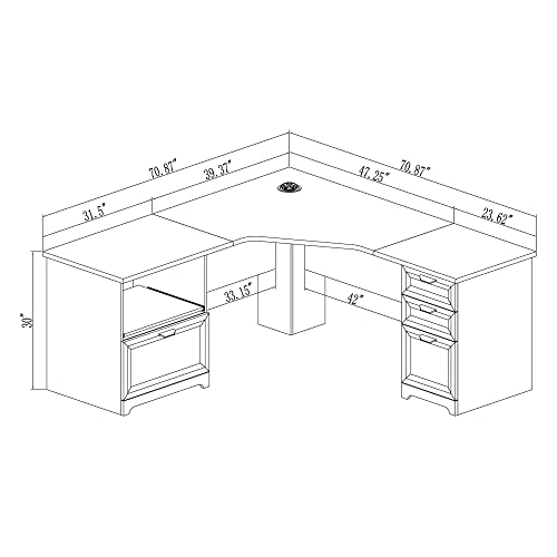 Realspace® Magellan Performance 71"W L-Shape Corner Desk, Cherry