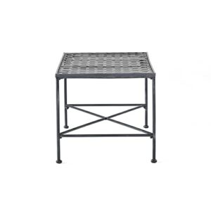 Christopher Knight Home Petra Iron Coffee Table, Black Brush Silver