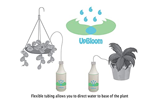 Original UpBloom 32oz (1000 ml) Plant Water Bottle for Hanging Plants, Succulents and Multipurpose Watering with Adjustable Long Reach Neck Design | Indoor or Outdoor | Made in The USA