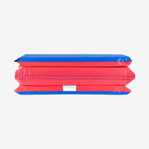 kindermat, 1.5 inch thick, 4-section rest mat, red/blue, great for school, daycare, travel, and home, 100% made in the usa…