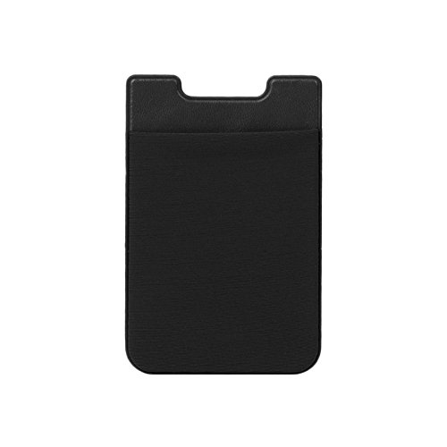 Poity Adhesive Sticker Mobile Phone Back Cards Wallet Credit ID Card Holder Pocket (Black)