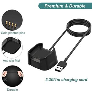 Kissmart Charger for Fitbit Versa 1/Versa Lite/Versa SE, Replacement Charging Dock Cable Cord for Versa, Versa Lite Smart Watch (3.3ft/1m)