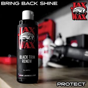 Jax Wax Black Trim Renew - Long-Lasting Car Trim Restorer and Refurbisher - Restore Faded Plastic Trim for a Like-New Condition - 8oz Bottle