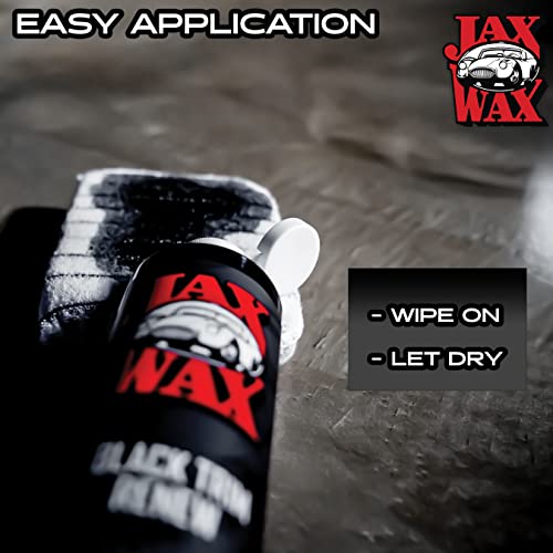 Jax Wax Black Trim Renew - Long-Lasting Car Trim Restorer and Refurbisher - Restore Faded Plastic Trim for a Like-New Condition - 8oz Bottle