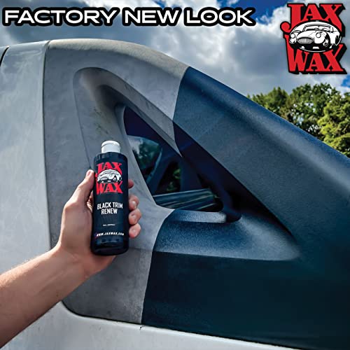 Jax Wax Black Trim Renew - Long-Lasting Car Trim Restorer and Refurbisher - Restore Faded Plastic Trim for a Like-New Condition - 8oz Bottle