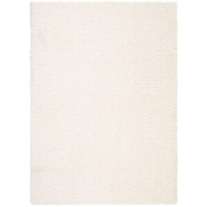 SAFAVIEH Flokati Shag Collection 4' x 6' Ivory FLK950B Solid 2.75-inch Thick Area Rug