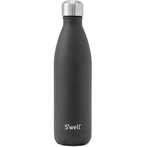 S'well Stainless Steel Water Bottle - 25 Fl Oz - Onyx - Triple-Layered Vacuum-Insulated Containers Keeps Drinks Cold for 54 Hours and Hot for 26 - with No Condensation - BPA-Free - Perfect for the Go