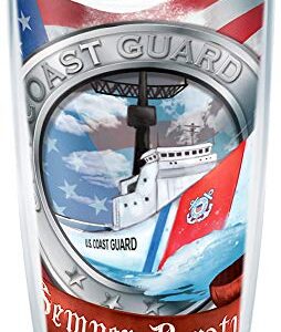 Tervis Coast Guard Boat Made in USA Double Walled Insulated Tumbler Cup Keeps Drinks Cold & Hot, 16oz, Unlidded