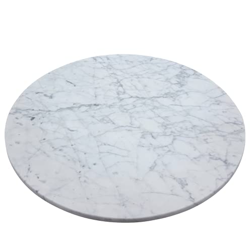 White and Gray Marble Large Cake Stand Centerpiece Wedding Decor Dessert Cupcake Table - 18 Inch