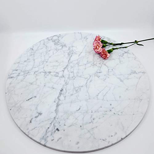 White and Gray Marble Large Cake Stand Centerpiece Wedding Decor Dessert Cupcake Table - 18 Inch