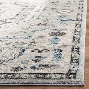 SAFAVIEH Madison Collection Area Rug - 8' x 10', Grey & Dark Grey, Oriental Boho Chic Distressed Design, Non-Shedding & Easy Care, Ideal for High Traffic Areas in Living Room, Bedroom (MAD928F)