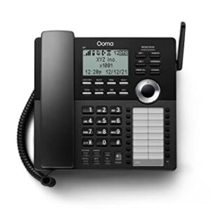 ooma DP1-T Wireless Business Desk Phone. Connects wirelessly to ooma Telo Base Station. Works with ooma Telo VoIP Free Internet Home Phone Service.,Black