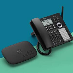 ooma DP1-T Wireless Business Desk Phone. Connects wirelessly to ooma Telo Base Station. Works with ooma Telo VoIP Free Internet Home Phone Service.,Black