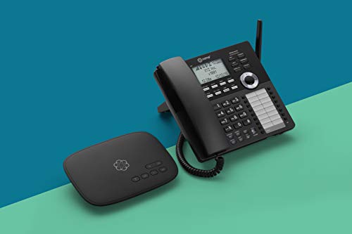 ooma DP1-T Wireless Business Desk Phone. Connects wirelessly to ooma Telo Base Station. Works with ooma Telo VoIP Free Internet Home Phone Service.,Black