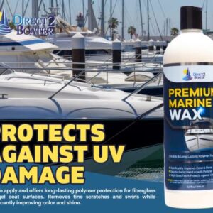 Premium Marine Wax for Boats & RV's with High Gloss Finish - 16 fl oz By Direct 2 Boater