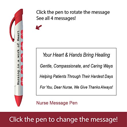 Greeting Pen Nurse pens- Nursing is a Work of Heart Rotating Message 6 Pen Set (36541)