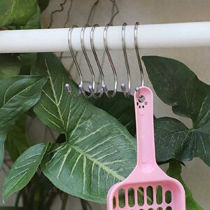 WOVTE 20 Pack Heavy-Duty Stainless Steel S Shaped Hooks Kitchen S Type Hooks Hangers for Pans Pots Utensils Clothes Bags Towels Plants