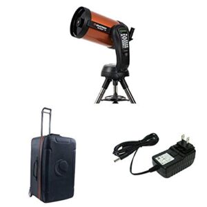 celestron nexstar 8 se telescope with 8/9.25/11-inch optical tube (94004) and 18778 ac adapter (black)