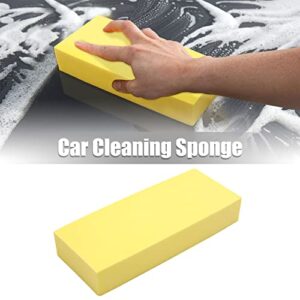 uxcell 7" x 2.76" x 1.2" Car Wash Sponge Soft Sponge PVA Water Absorbing Foam Sponge for Car Washing Cleaning Yellow