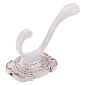 fdit bathroom retro zinc alloy wall mounted hooks towel clothes coat hat door hooks wall mounted coat hanger(ivory white)