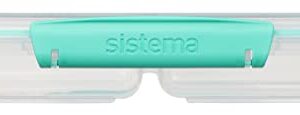 Sistema To Go Multi Split Food Storage Container, Clear with Coloured Clips, 820 ml