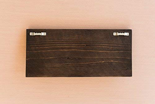 PLS Market Personalized Wall Key Hanger Unique Custom Key Ring & Jewelry Rack Holder - Customize with Your Name | Dark Rustic Natural Wood 4 Hooks Decorative Kitchen, Garage, Living, Closet