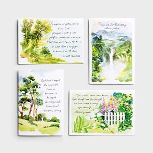 DaySpring - Praying for You - King James Version - Classic Quotes - 4 Design Assortment with Scripture (12 Boxed Cards and Envelopes) (81840)