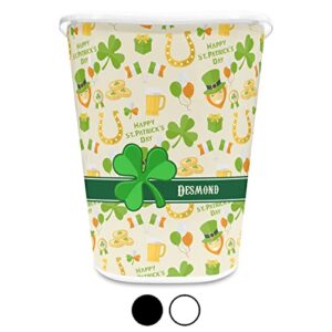 RNK Shops St. Patrick's Day Waste Basket - Single Sided (Black) (Personalized)