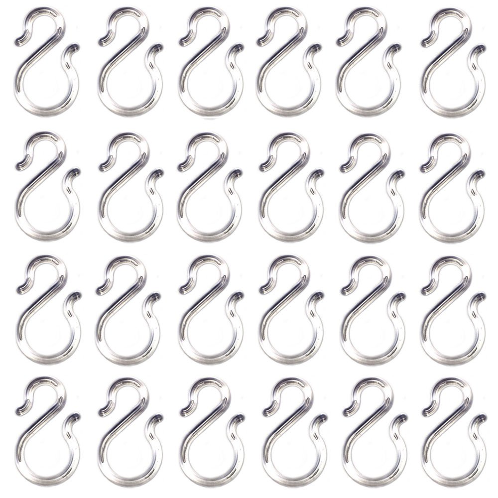 zison 24PCS 1.7〞Clear Plastic Punch Bowl Cup S Hooks Hangers