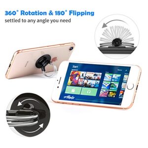 Phone Ring Holder Stand, 3 in 1 Universal Phone Car Vent Mount and Finger Grip Phone Holder Compatible with All iPhone, Samsung Galaxy & Smartphones