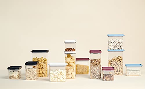 MEPAL, OMNIA 3 Piece Food Storage Box Set for Cereal or Pasta with 3 Lids, Airtight, BPA Free, White, 1 Set