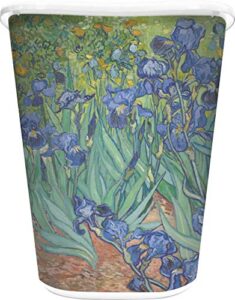 rnk shops irises (van gogh) waste basket - double sided (white)